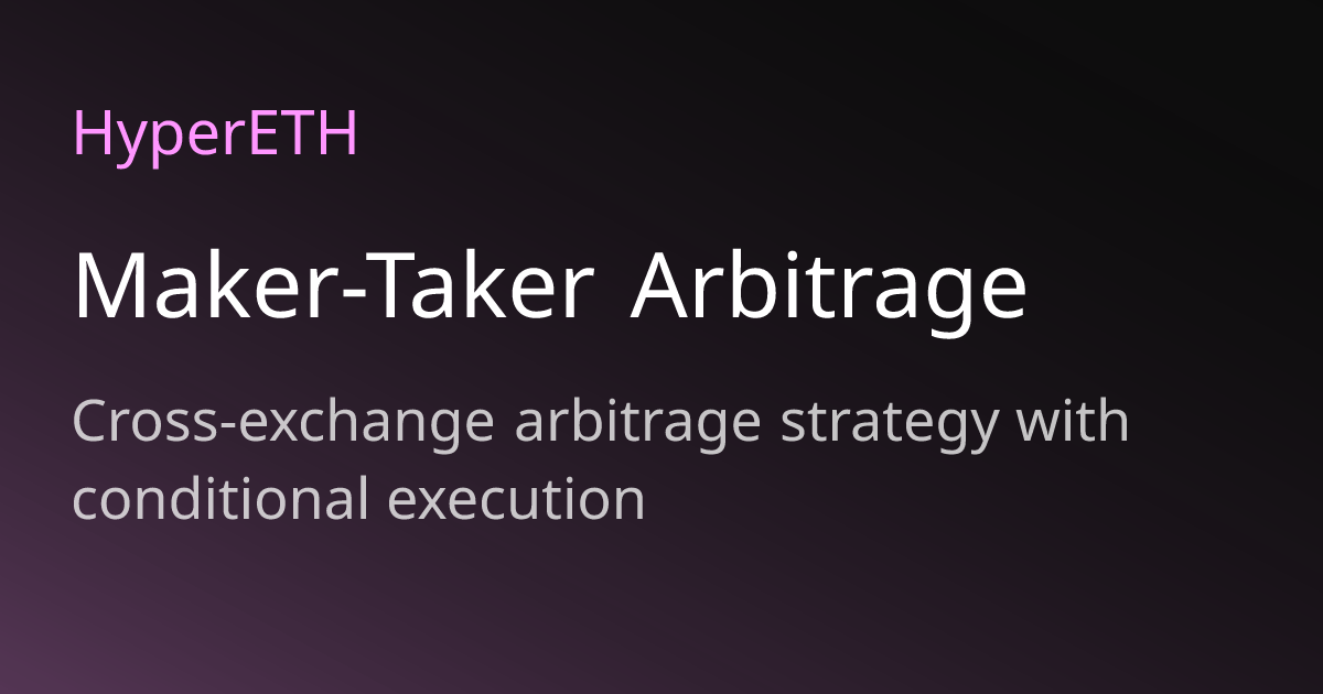 Maker-Taker Arbitrage